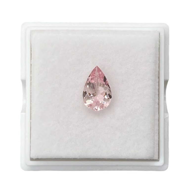 Pure Pink Morganite Gem, 12x8mm Pear Cut Rare Rich Pink Loose Gemstone ...