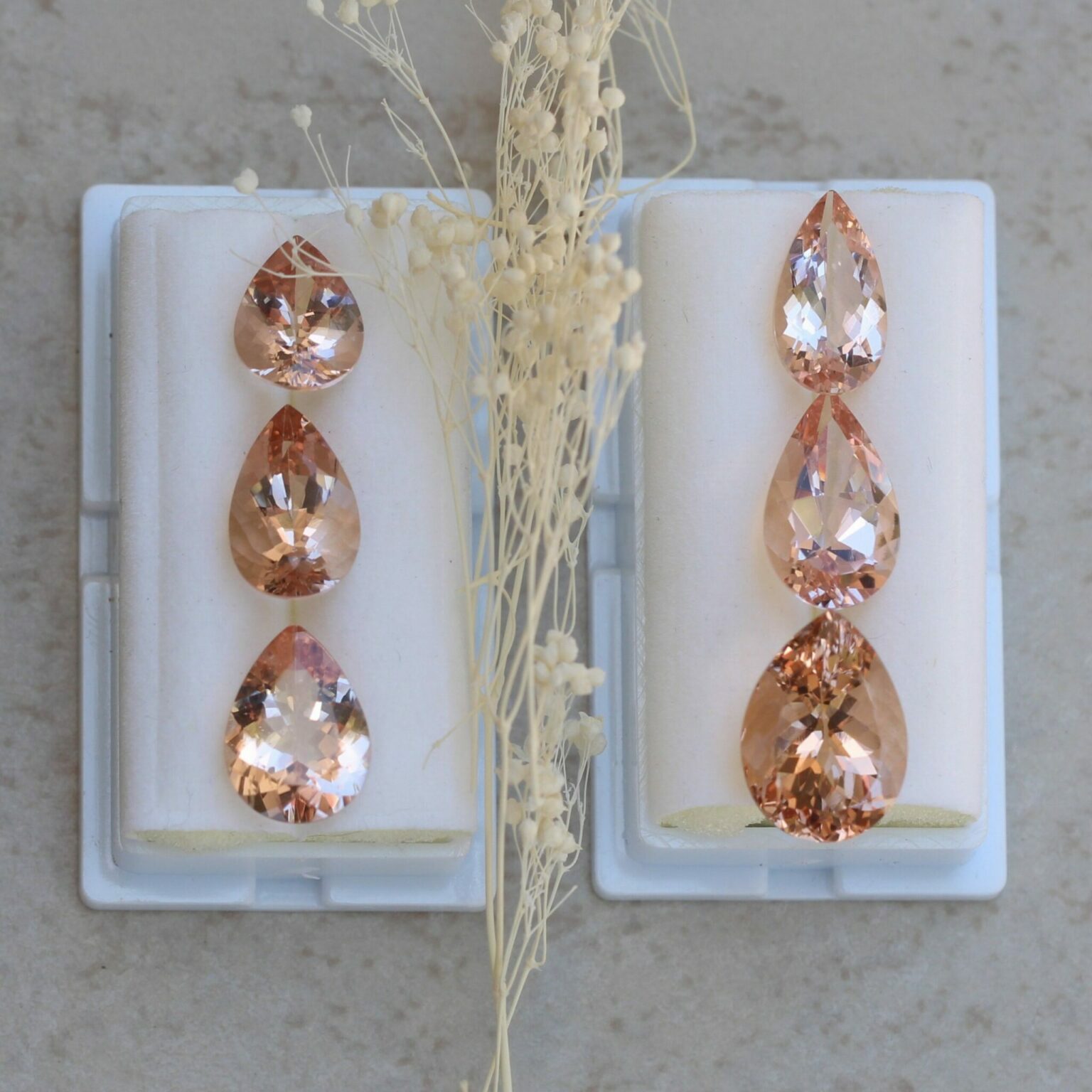 Pure Pink Morganite Gem, 12x8mm Pear Cut Rare Rich Pink Loose Gemstone ...