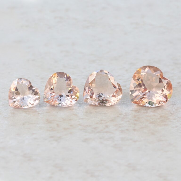 Genuine Trillion Peachy Pink Morganites Sizes 12mm - 10mm ⋆ Laurie Sarah