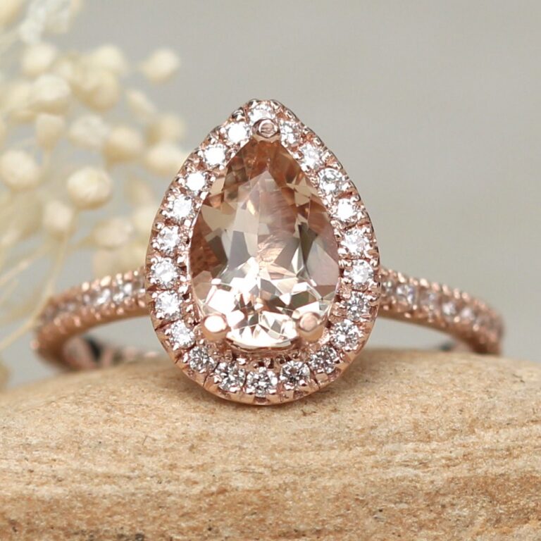 Pure Pink Morganite Gem, 12x8mm Pear Cut Rare Rich Pink Loose Gemstone ...