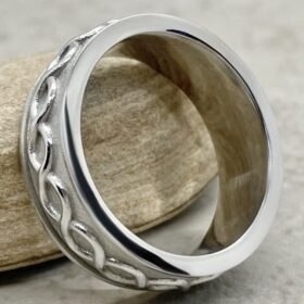 Infinity Symbol Mans Wedding Ring Eternity 7mm Wide Comfort Fit Design ...